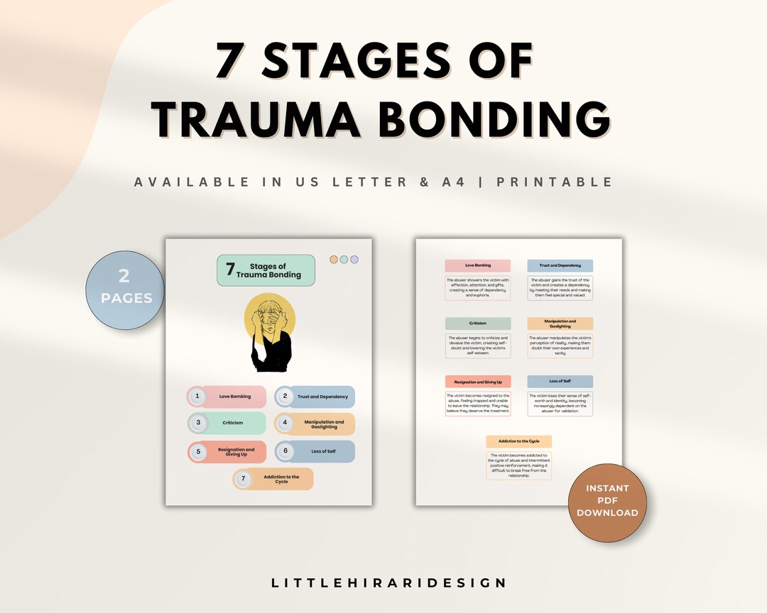7 Stages of Trauma Bonding in a Toxic Relationship, Trauma Stages ...