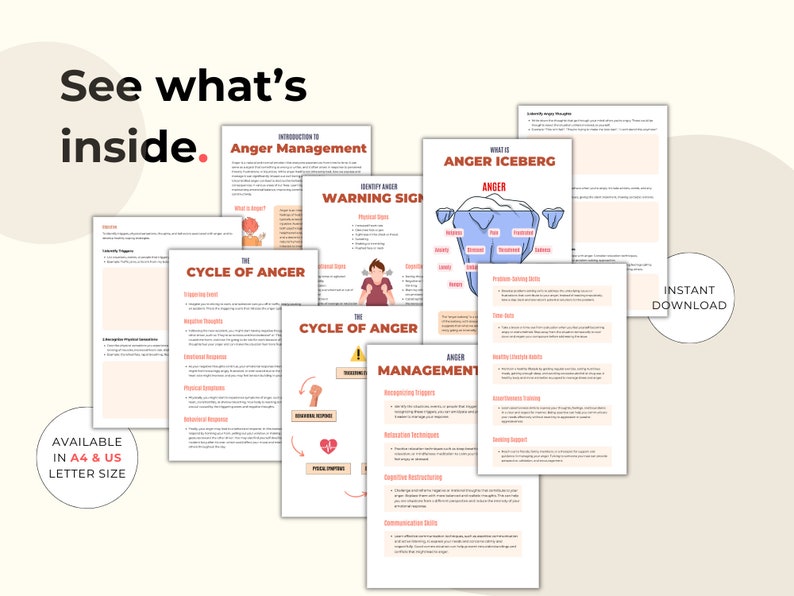 Anger Management Worksheets for Adults Coping Skills Fight or Flight ...