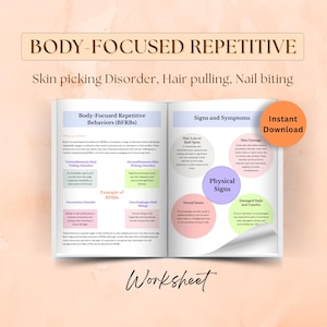 Body-focused Repetitive Behaviors Worksheets, Skin Picking Disorder ...