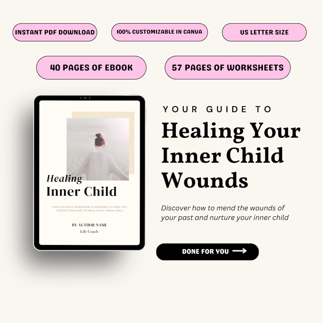 Inner Child Healing Therapy Workbook, Inner Childhood Wounds ...