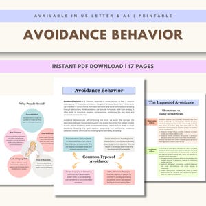 Avoidance Behavior Worksheets, the Cycle of Emotional Evidence ...