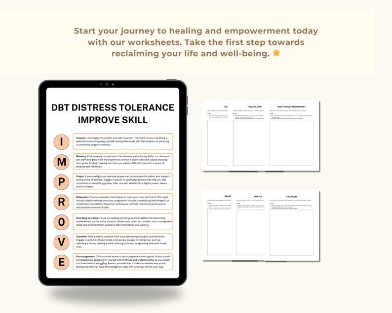 Distress Tolerance IMPROVE Skill to Help Manage Painful Emotions and ...