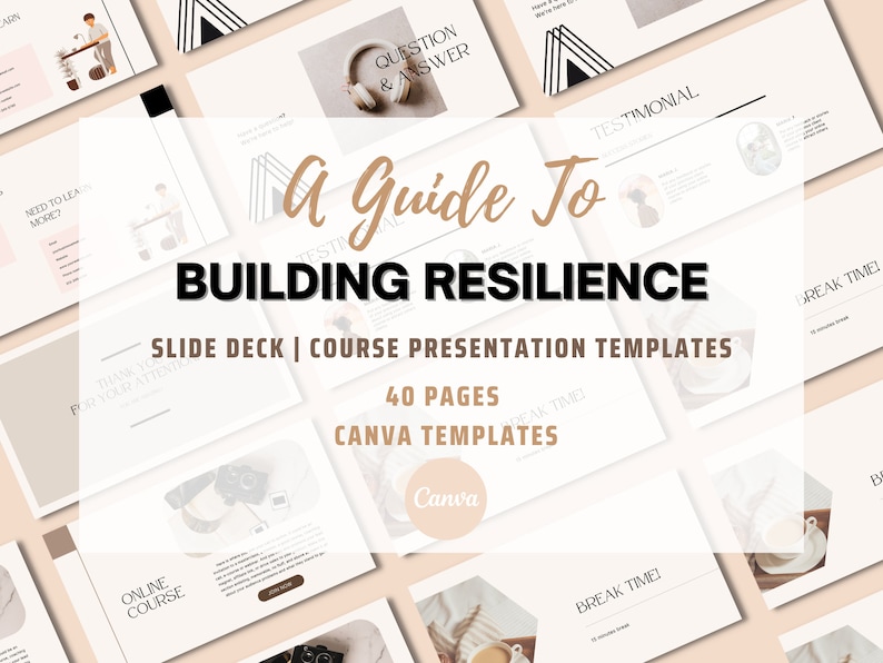 Resilience Slide Deck Template, Building Resilience Presentation Canva ...