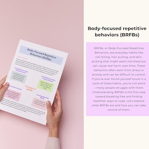 Body-focused Repetitive Behaviors Worksheets, Skin Picking Disorder ...
