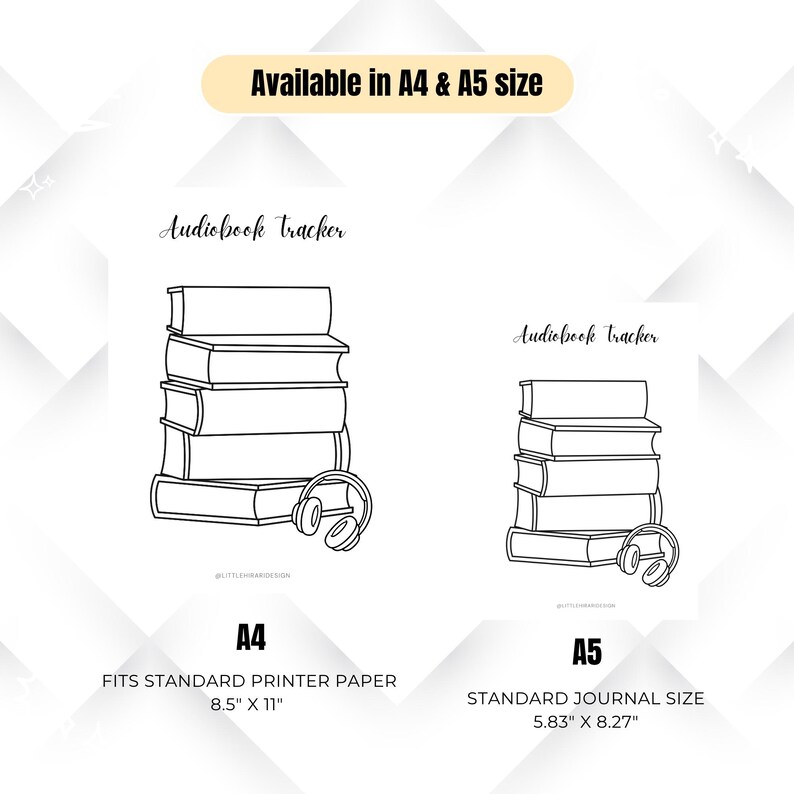 Audiobook Printable Journal Pages - Book Tracker - Audiobook Log ...