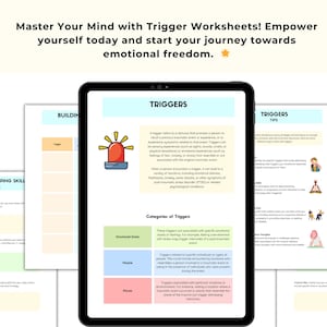 Understanding Trigger Worksheets for Trauma Therapy, PTSD, Thought ...