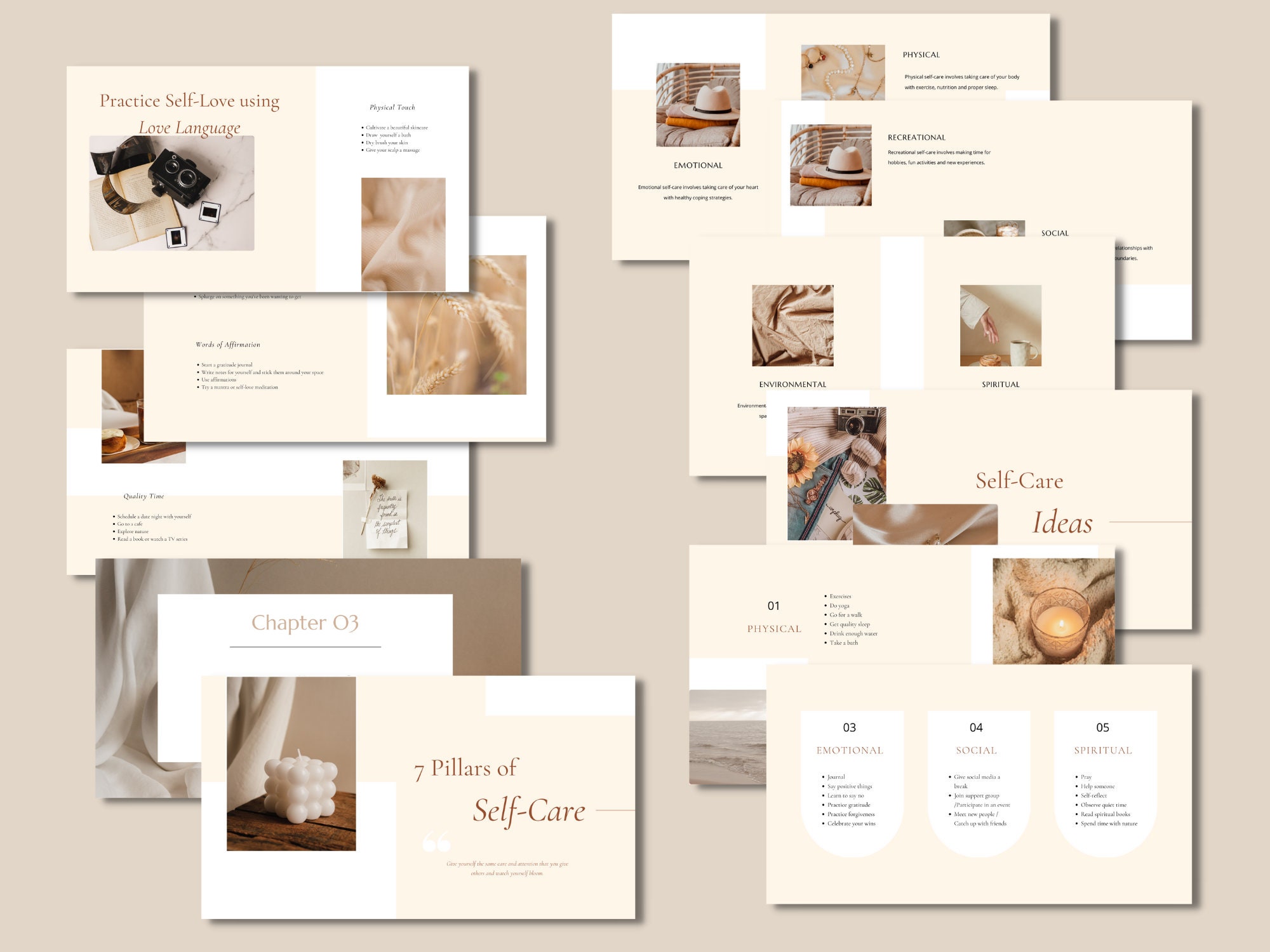 Self Love and Self Care Slide Presentation, Webinar Templates, Course ...