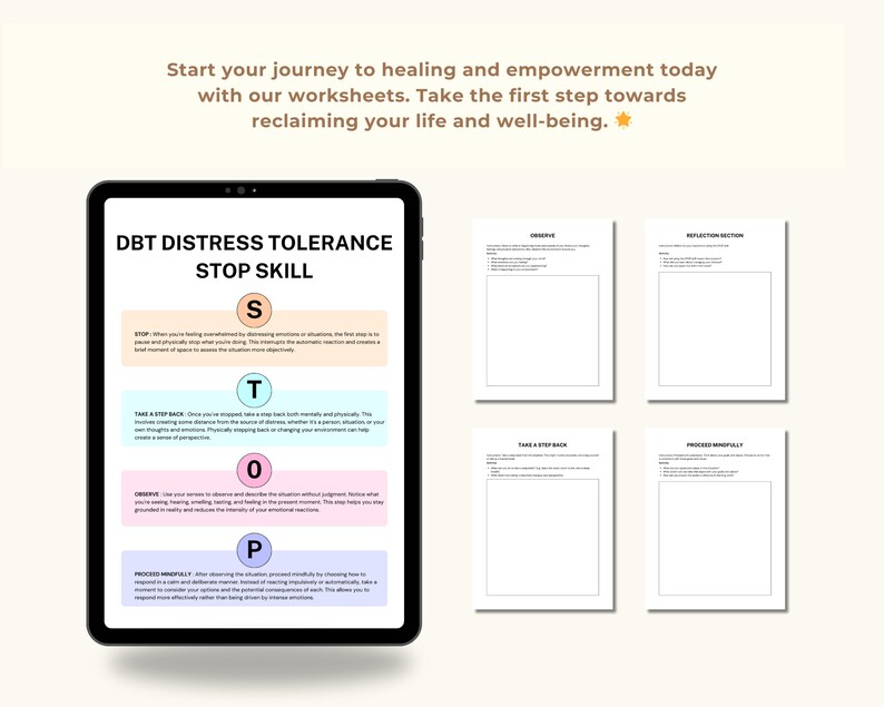 STOP Skills for Managing Intense Emotions and Impulsive Behavior, DBT ...