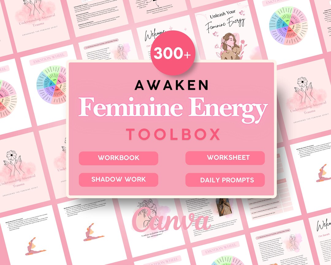 Feminine Energy Ultimate Toolbox, Editable Canva Template, Coaching ...