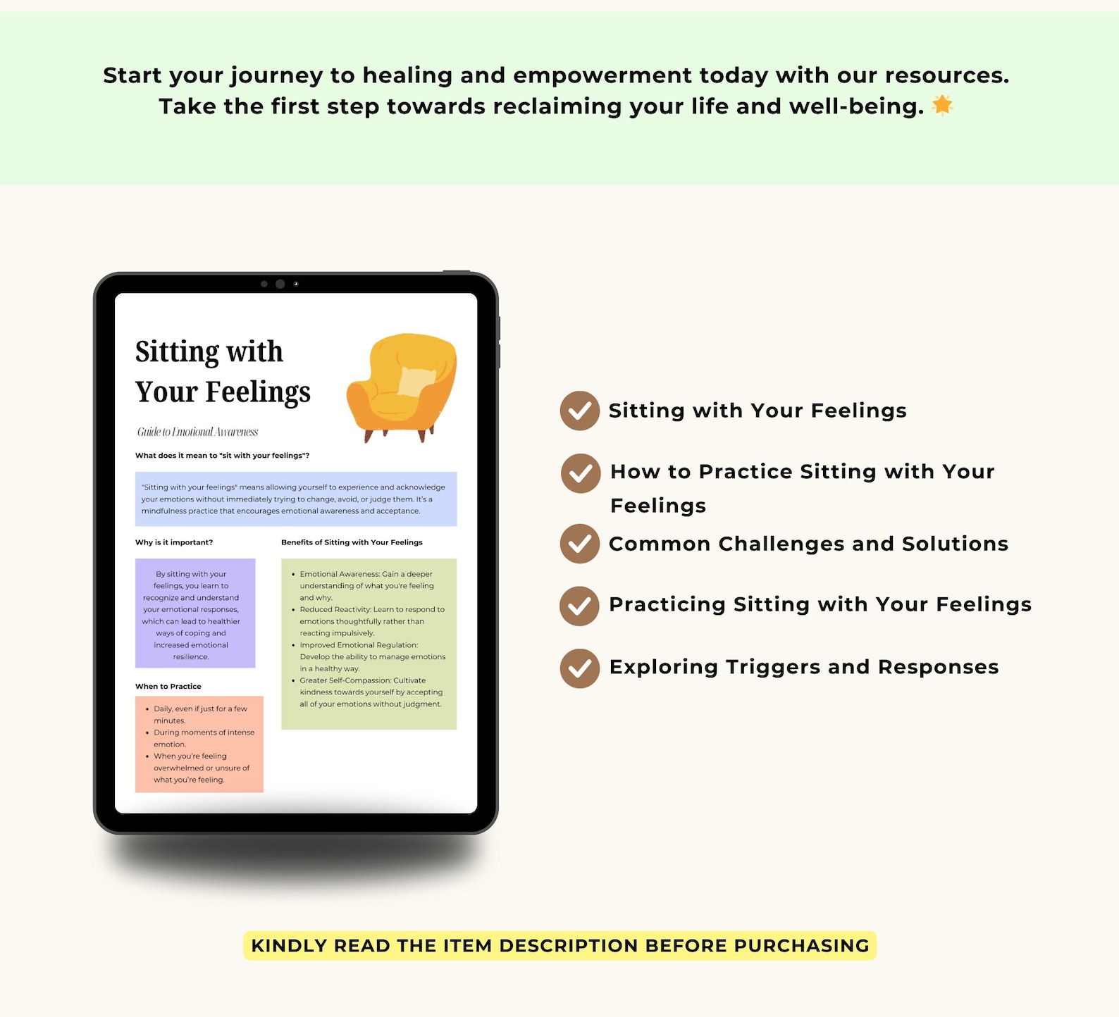 Sitting With Your Feelings Worksheets, Emotional Regulation Resource ...