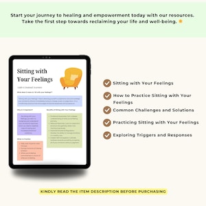 Sitting With Your Feelings Worksheets, Emotional Regulation Resource ...