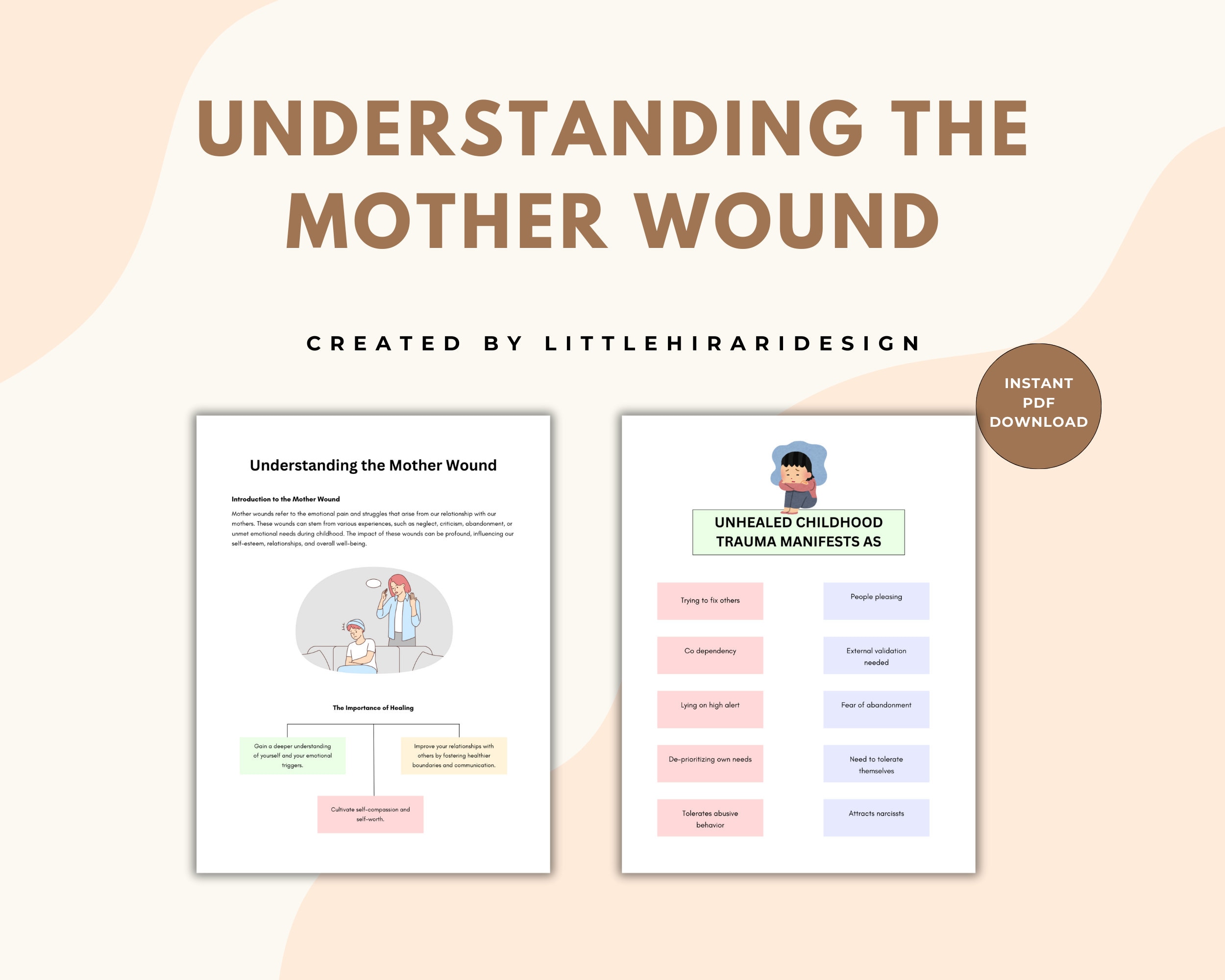 Heal Mother Wound Worksheets, Mother Daughter Relationships, Heal ...