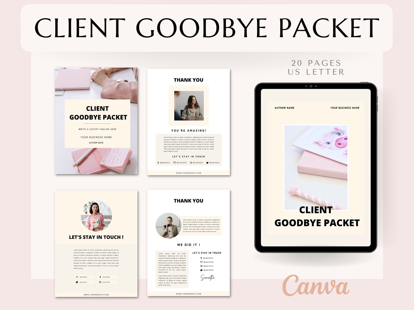 Client Goodbye Packet Client Exit Canva Template Client - Etsy