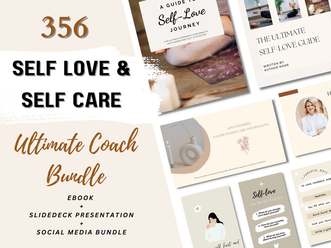 Self Care Course Self Love Ebook Workbook, Canva Lead Magnet, Done for ...