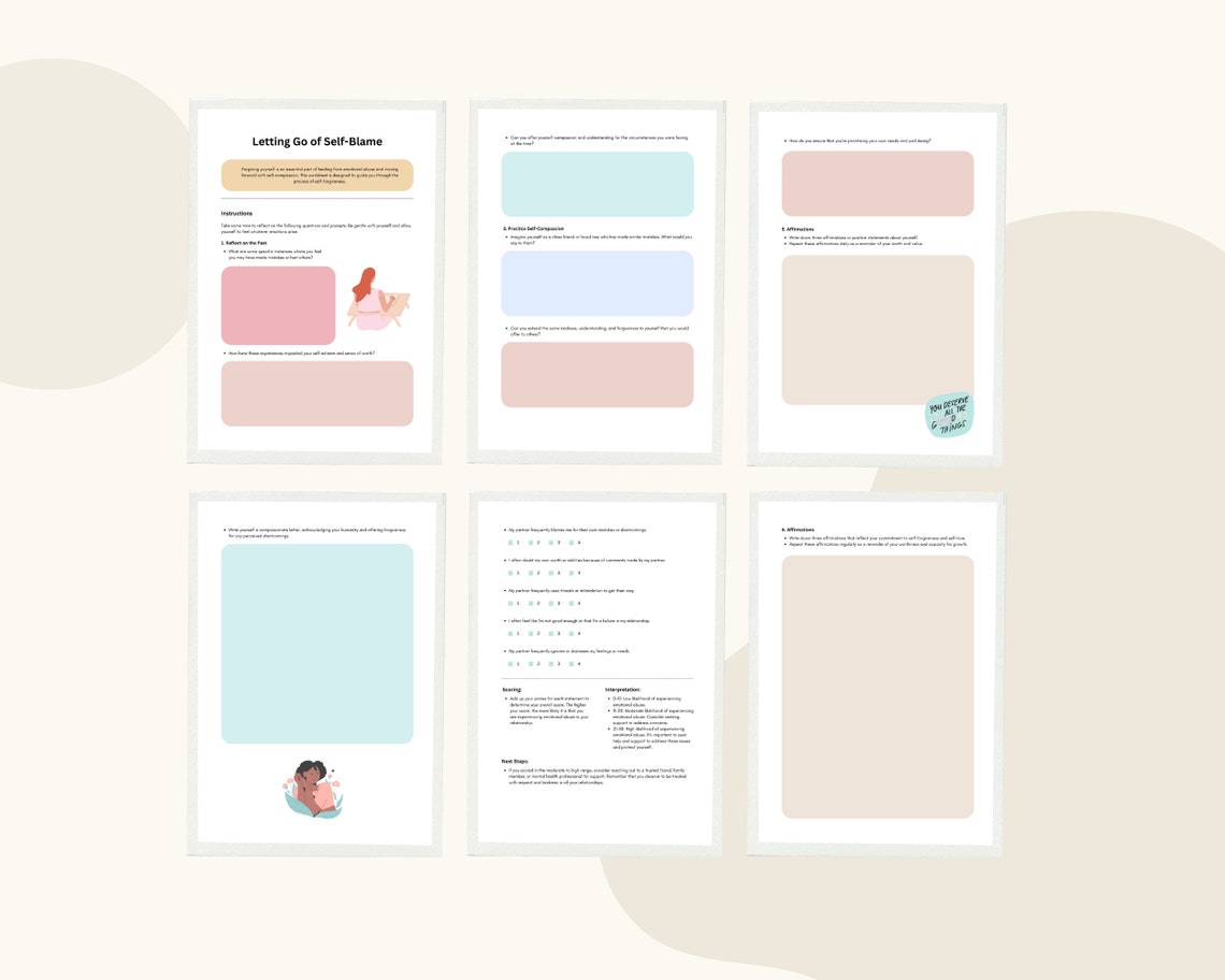 Emotional Abuse Worksheets for Gaslighting and Manipulation in Toxic ...