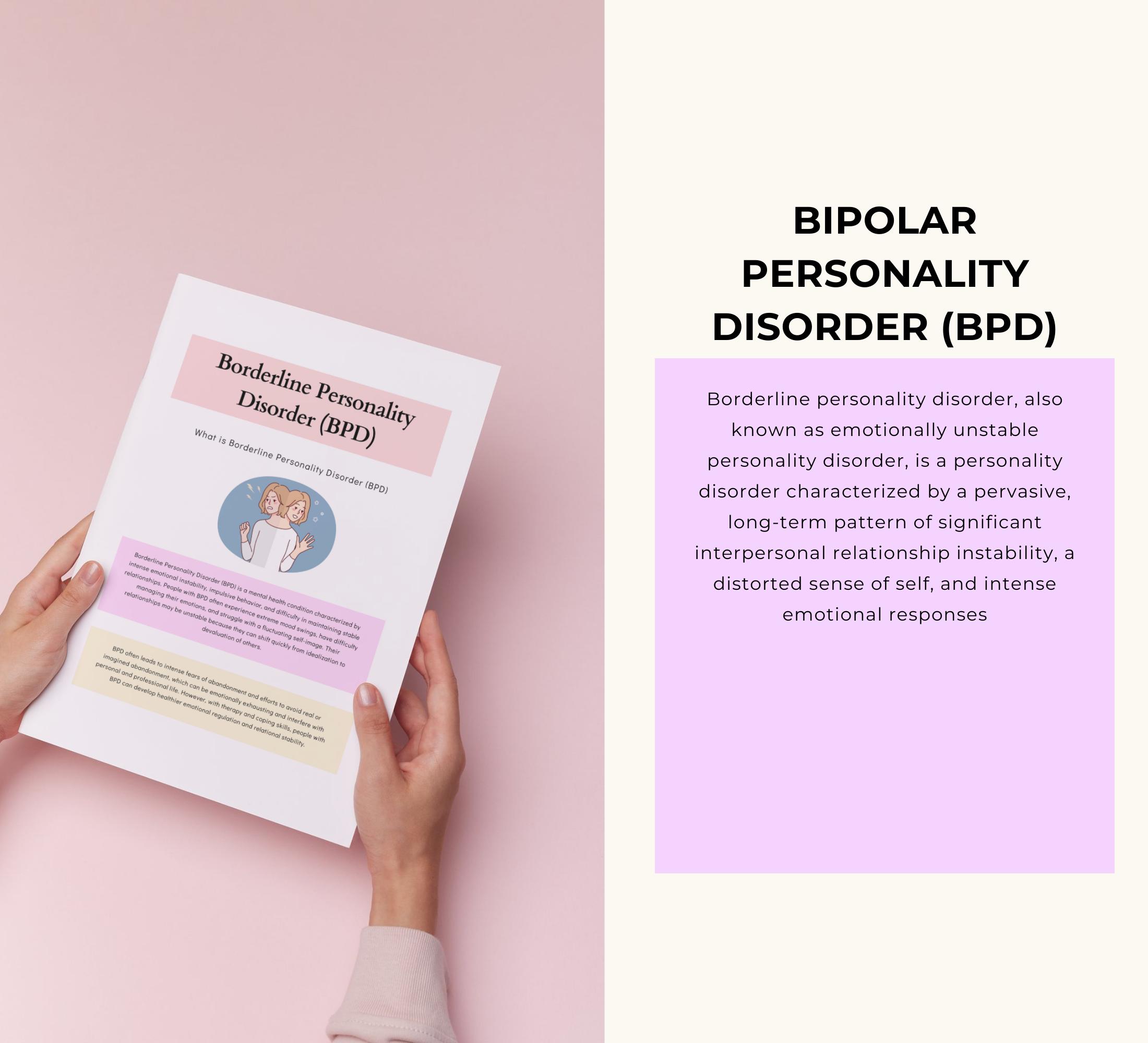 Borderline Personality Disorder DBT Worksheets, BPD Resources, Therapy ...