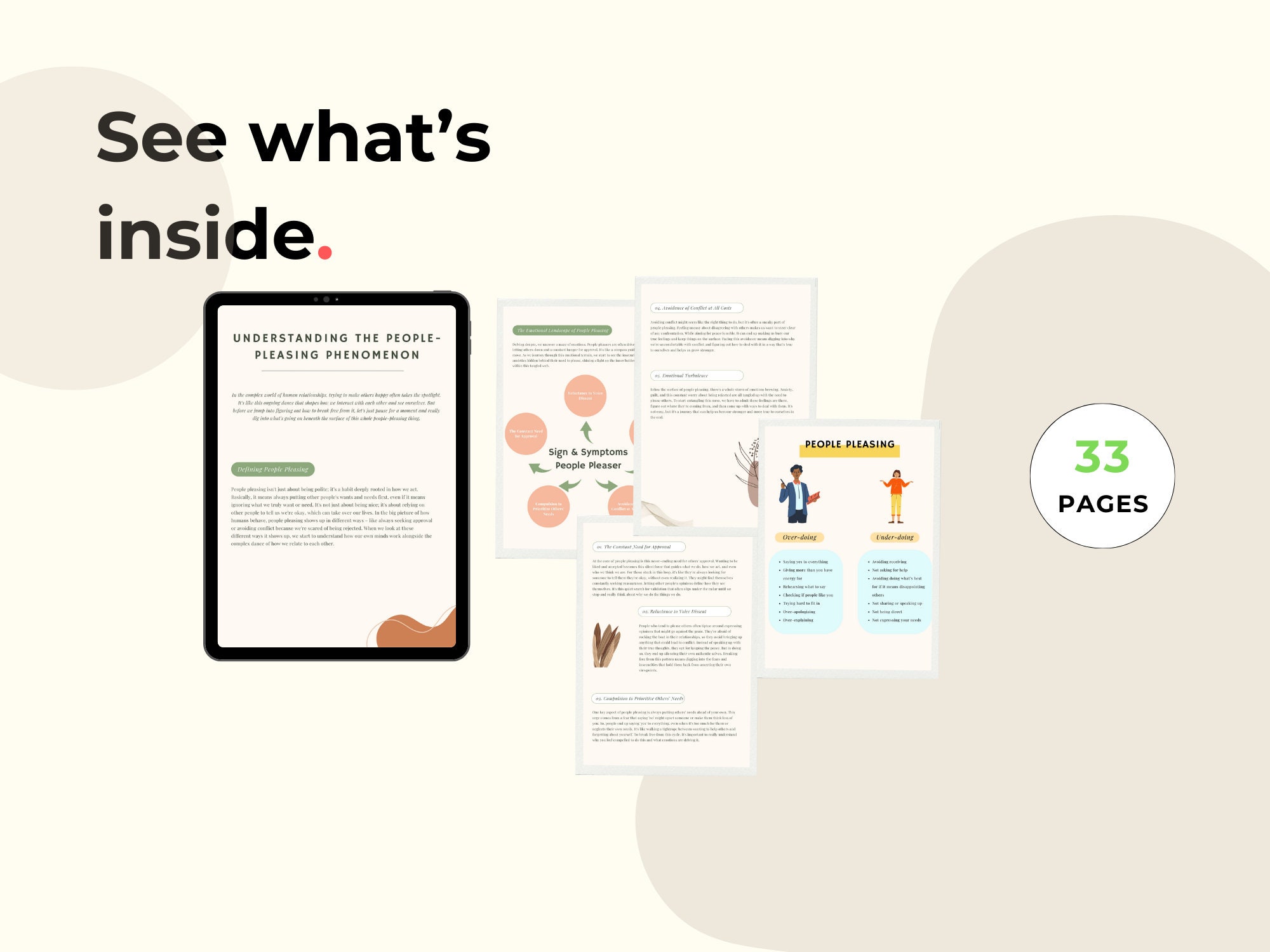People Pleasing Workbook, Setting Healthy Boundaries for Adults, Self ...
