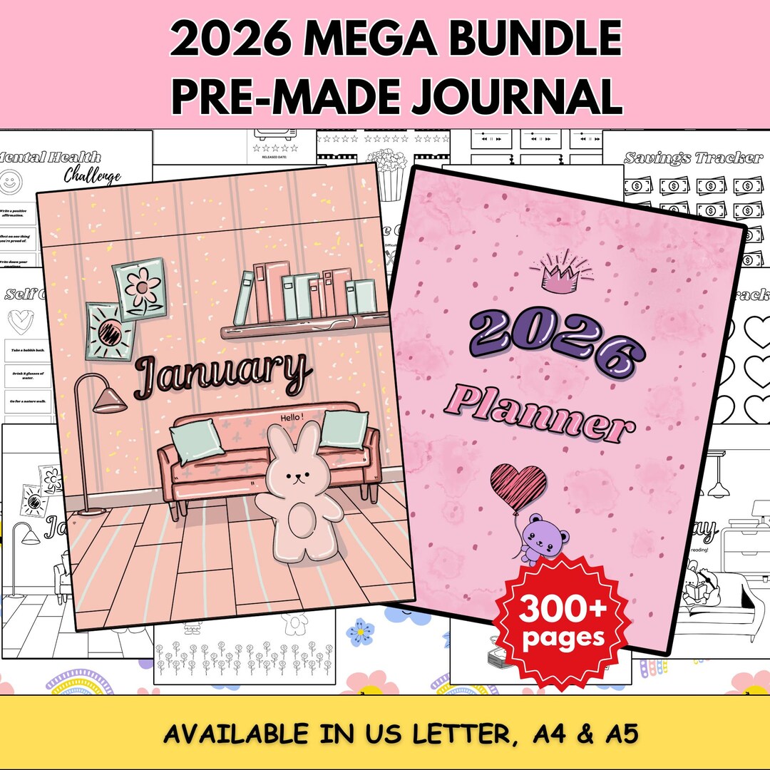 2026 Mega JOURNAL BUNDLE - PRINTABLE Bullet Journal Pages - Digital ...