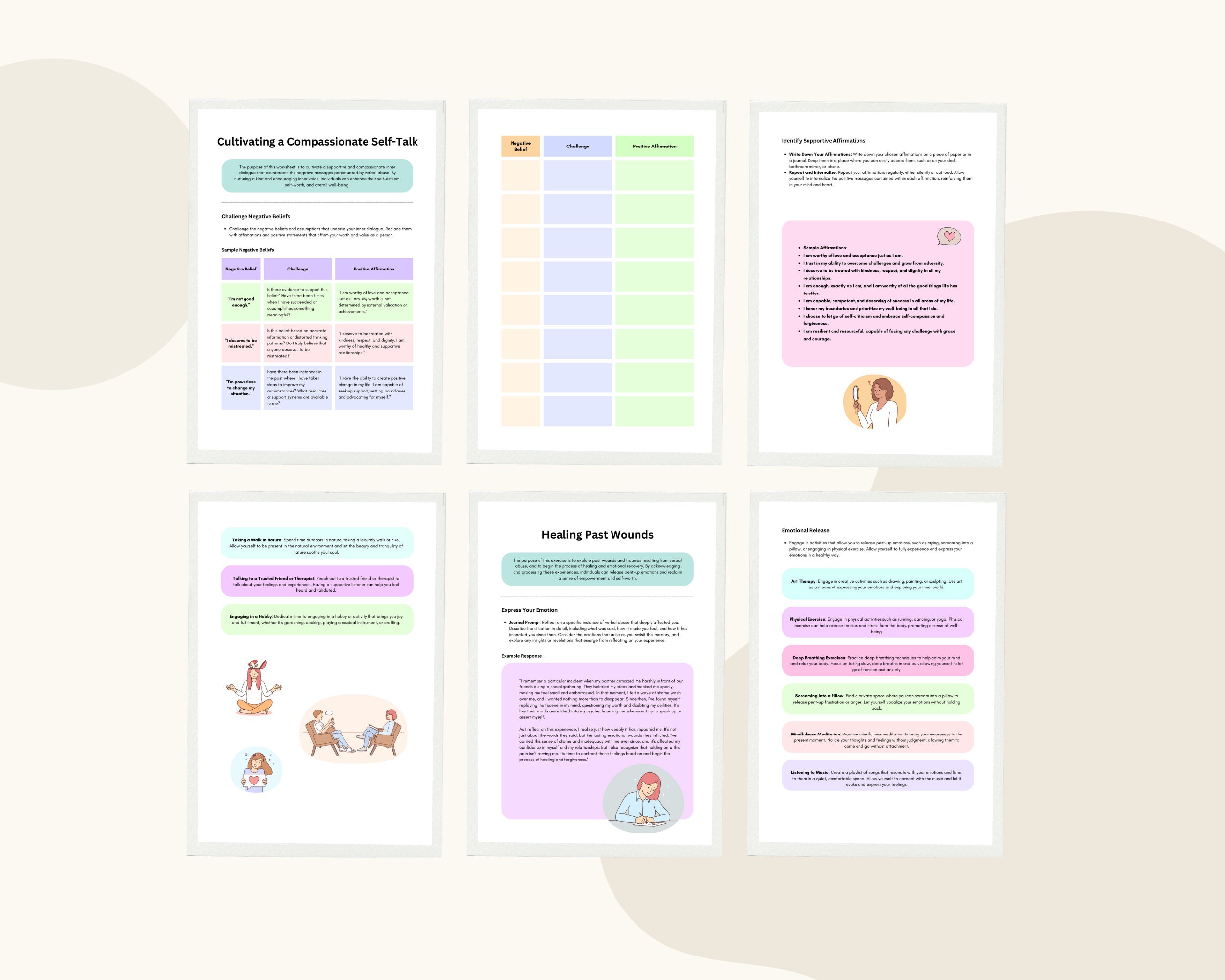 Verbal Abuse Worksheets for Emotional Manipulation, Mental Abuse ...