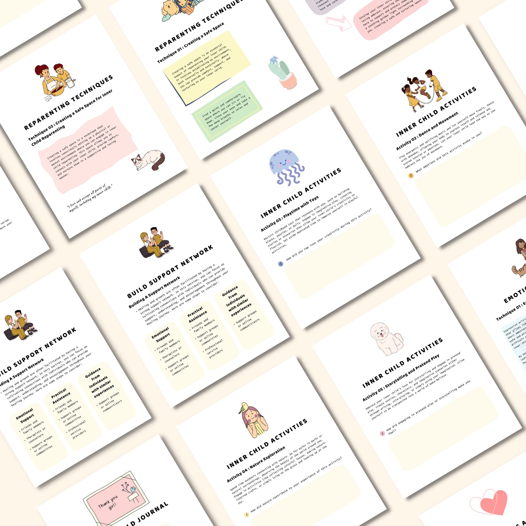 Healing Inner Child Wound Planner, Trauma Therapy Worksheets, Inner ...