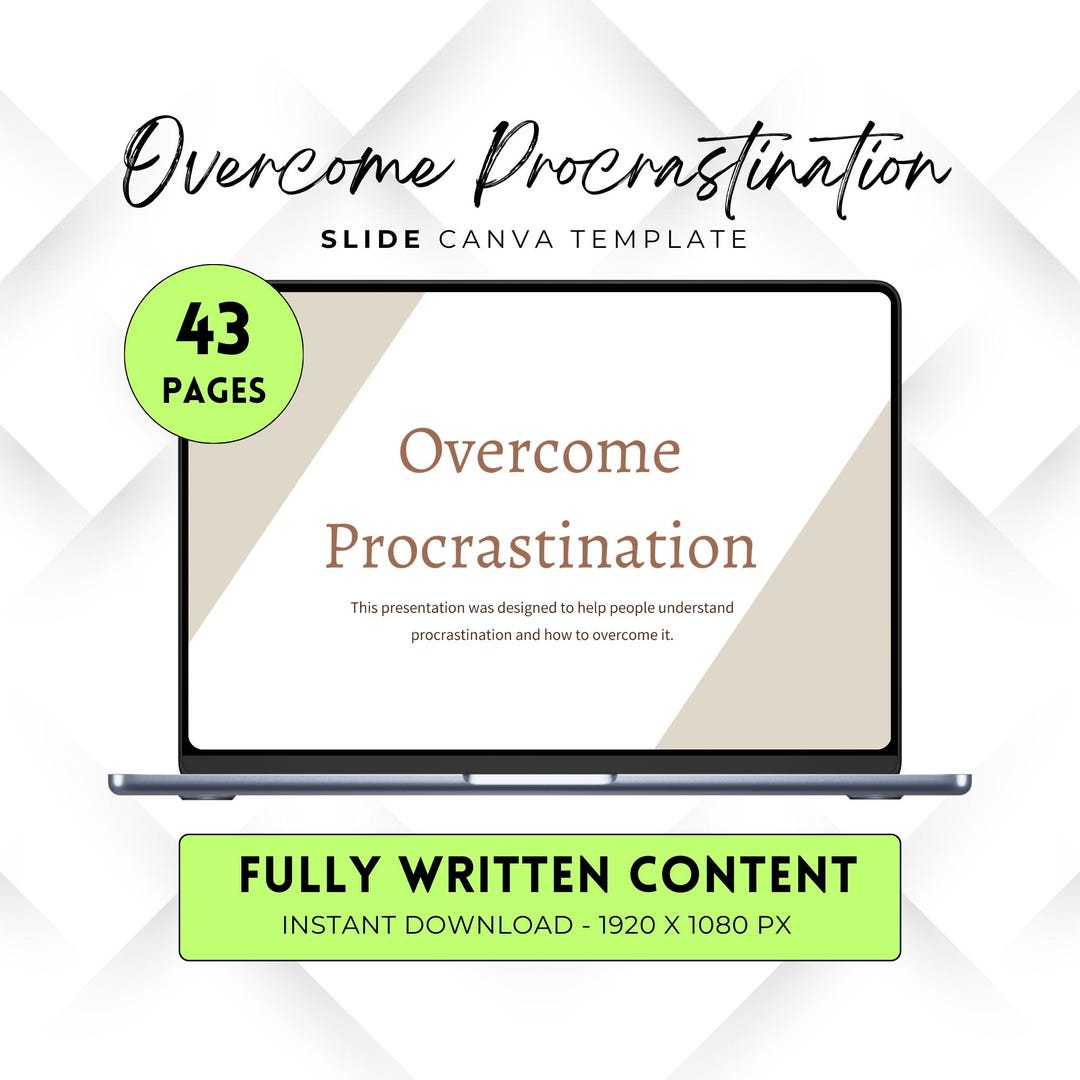 Overcome Procrastination Slide Presentation, Webinar Templates, Course ...
