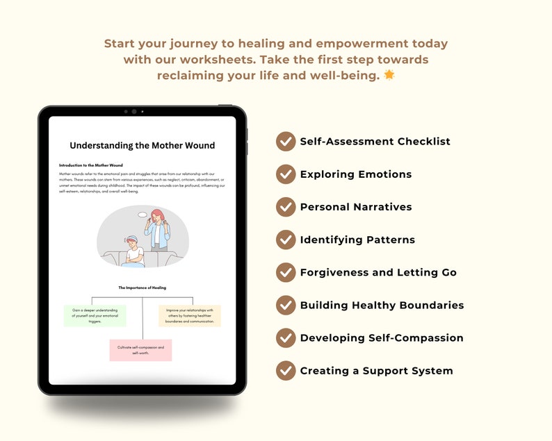 Heal Mother Wound Worksheets, Mother Daughter Relationships, Heal ...