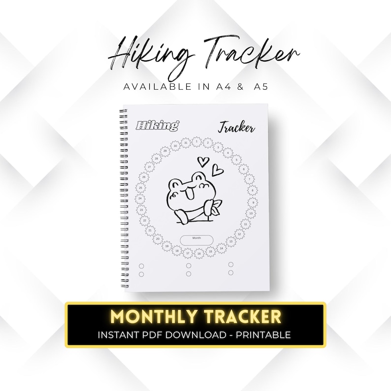 Hiking Tracker Printable, Fitness Planner, Hike Log, Planner Insert ...