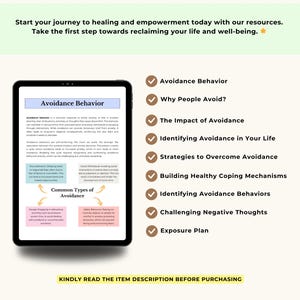 Avoidance Behavior Worksheets, the Cycle of Emotional Evidence ...
