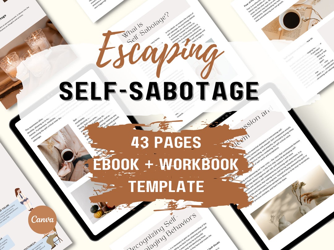 Self Sabotage Workbook Canva Coaching, Done for You Course Self ...