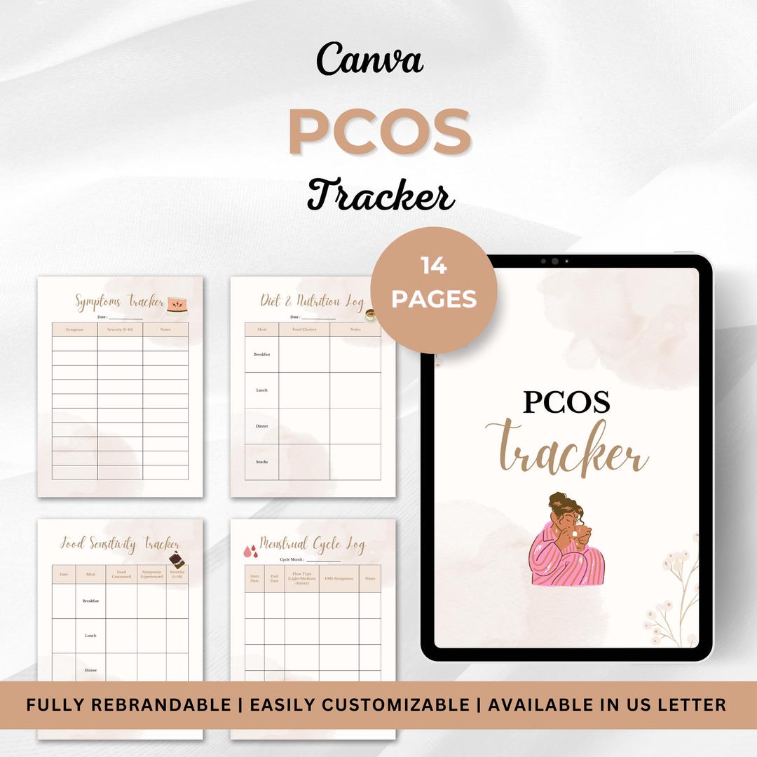 PCOS Journal Tracker Printable, PCOS Symptom, Period Tracker, Ovulation ...