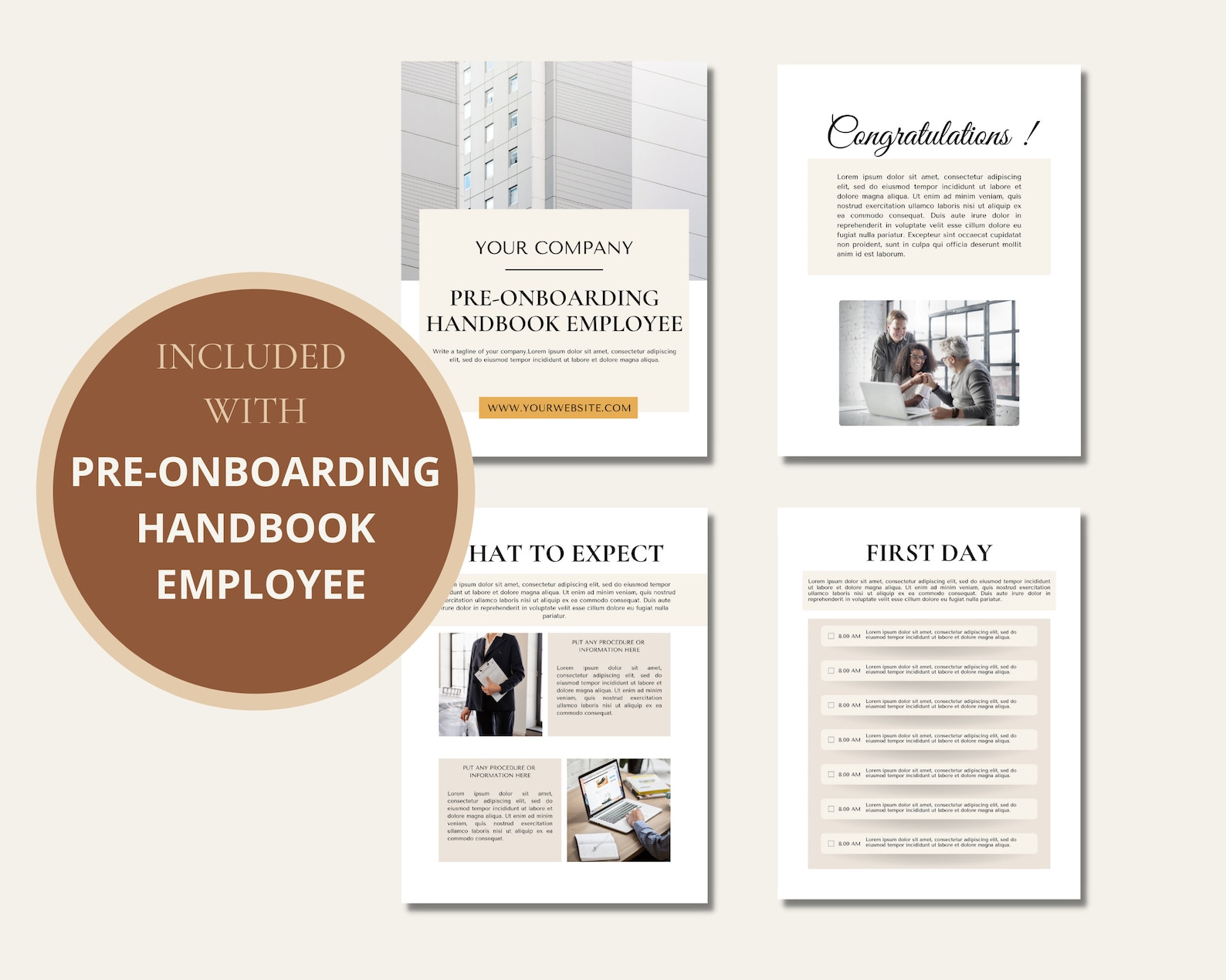 New Hire Welcome Packet, Employee Welcome Package, HR Manual, New ...