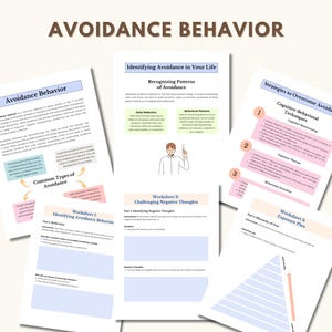 Avoidance Behavior Worksheets, the Cycle of Emotional Evidence ...