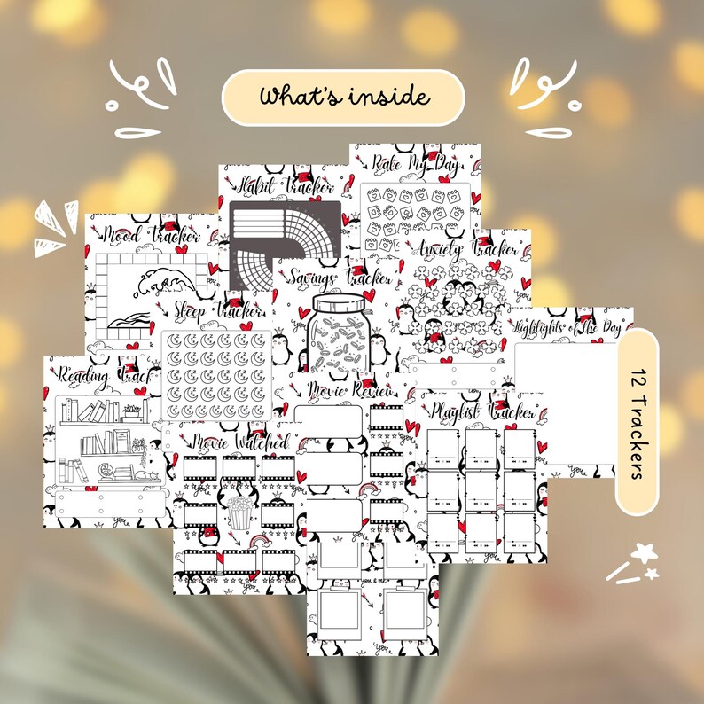 2026 Journal Bundle - Penguin Theme PRINTABLE Journal Page - Premade ...