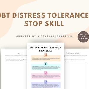 STOP Skills for Managing Intense Emotions and Impulsive Behavior, DBT ...