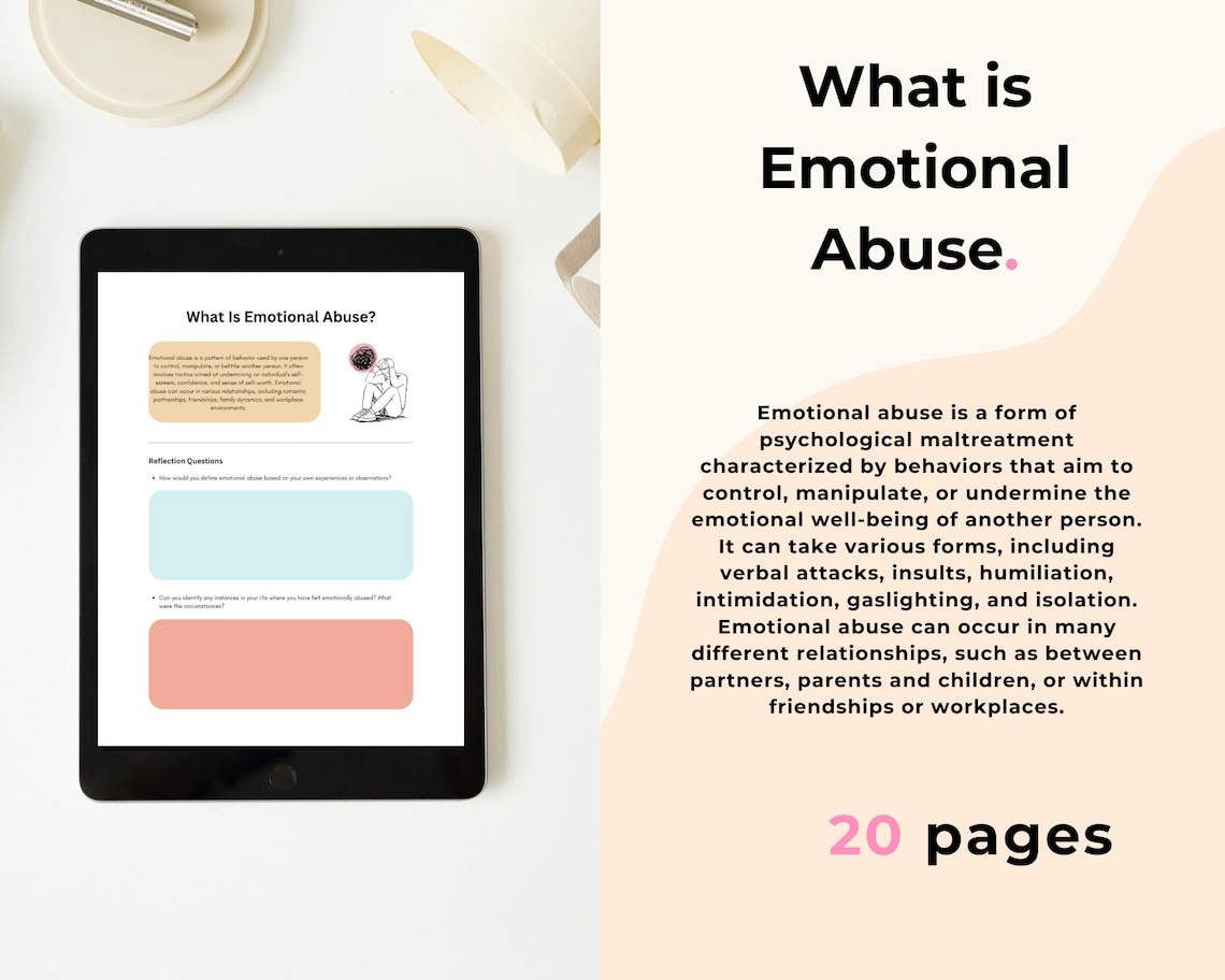 Emotional Abuse Worksheets for Gaslighting and Manipulation in Toxic ...