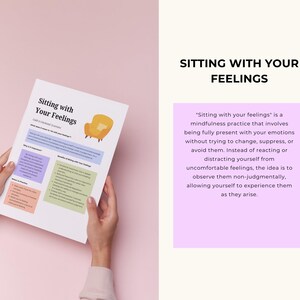 Sitting With Your Feelings Worksheets, Emotional Regulation Resource ...