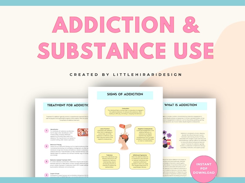 Addiction and Substance Use Recovery Worksheets for Adults and Teens ...
