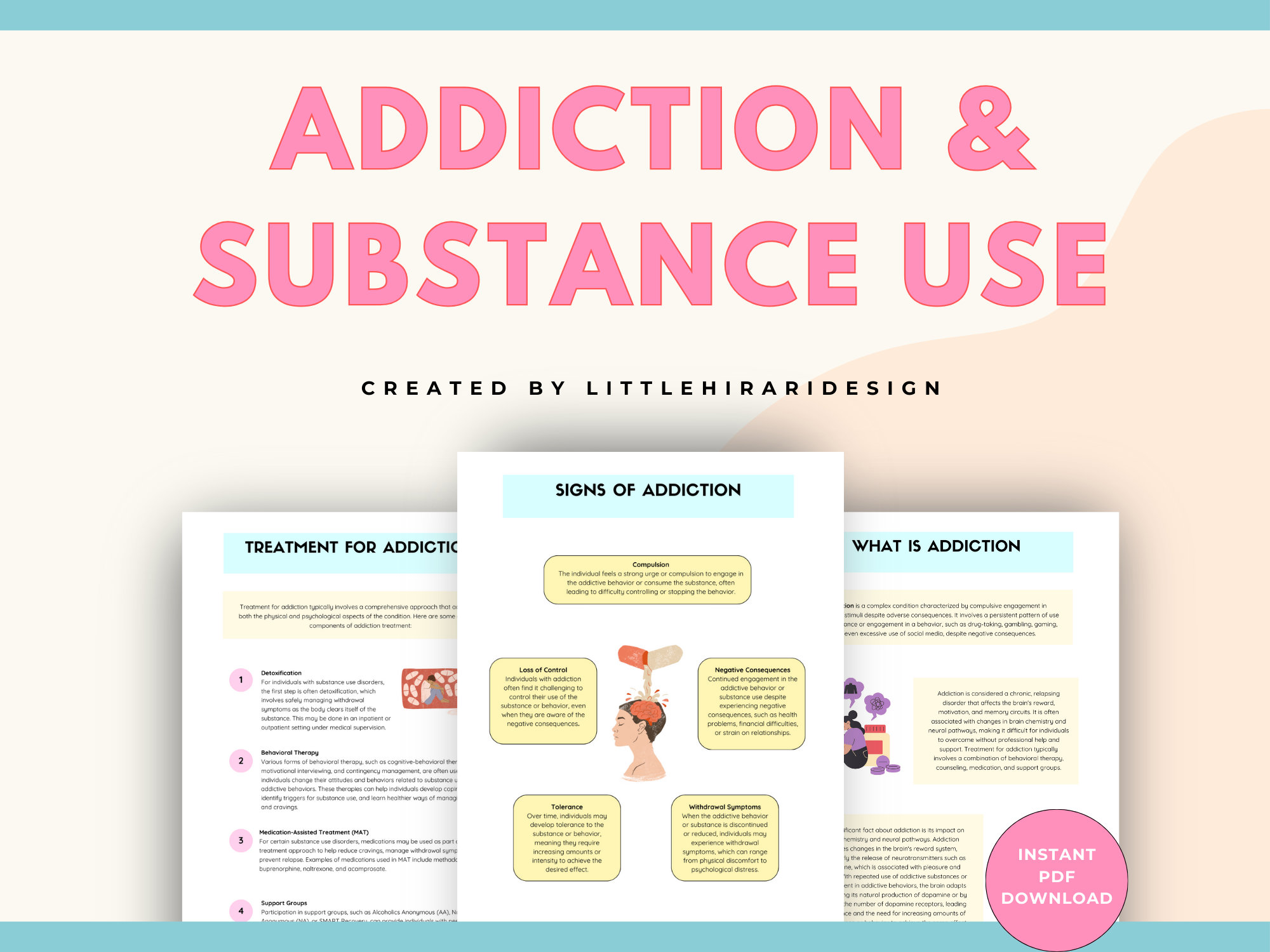 Addiction and Substance Use Recovery Worksheets for Adults and Teens ...