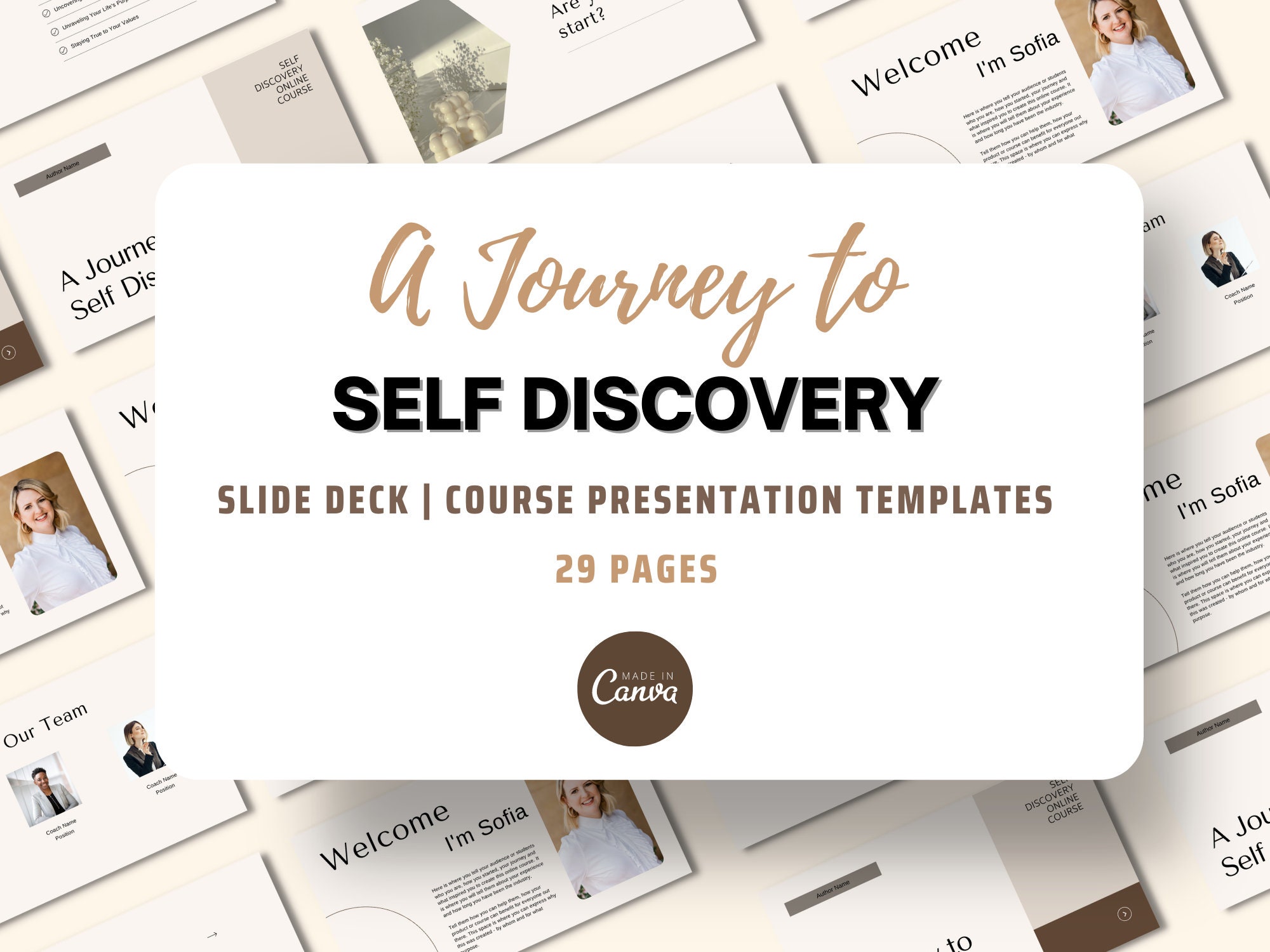 Self Discovery Slide Deck Canva Templates, Done for You Presentation ...