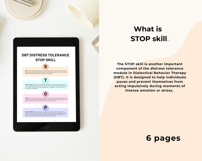 STOP Skills for Managing Intense Emotions and Impulsive Behavior, DBT ...
