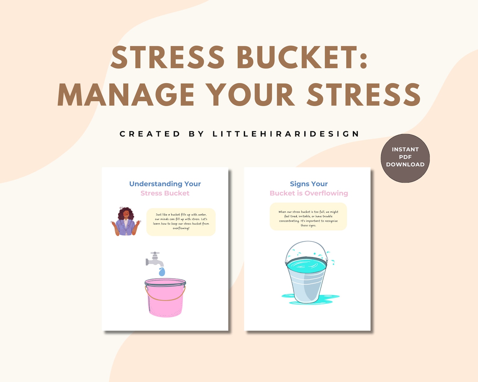 Stress Bucket for Adults for Stress Management, Burnout and Prevention ...