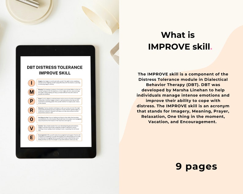 Distress Tolerance IMPROVE Skill to Help Manage Painful Emotions and ...