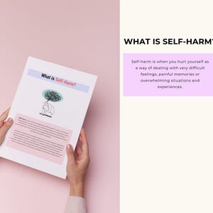 Self Harm Coping Skills Worksheets for Teen Mental Health, Reflective ...