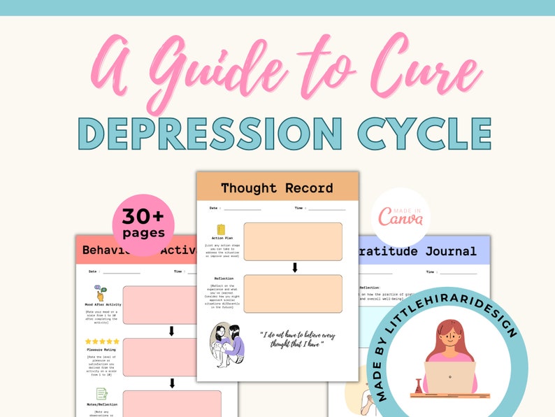 Managing Depression Worksheets for Adult, Reframing Negative Thoughts ...