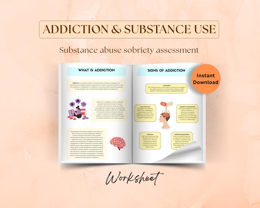 Addiction and Substance Use Recovery Worksheets for Adults and Teens ...