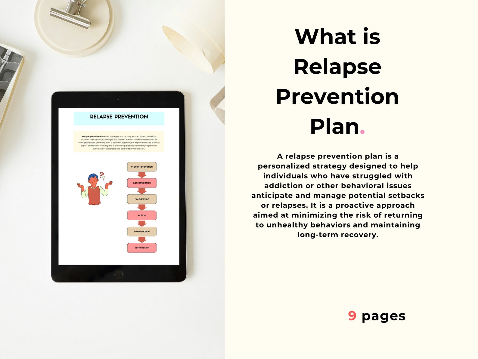 Relapse Prevention Plan for Sobriety Recovery Worksheets, Addiction for Adults for Adults ...
