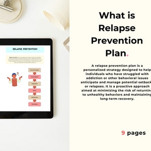 Relapse Prevention Plan for Sobriety Recovery Worksheets, Addiction for ...