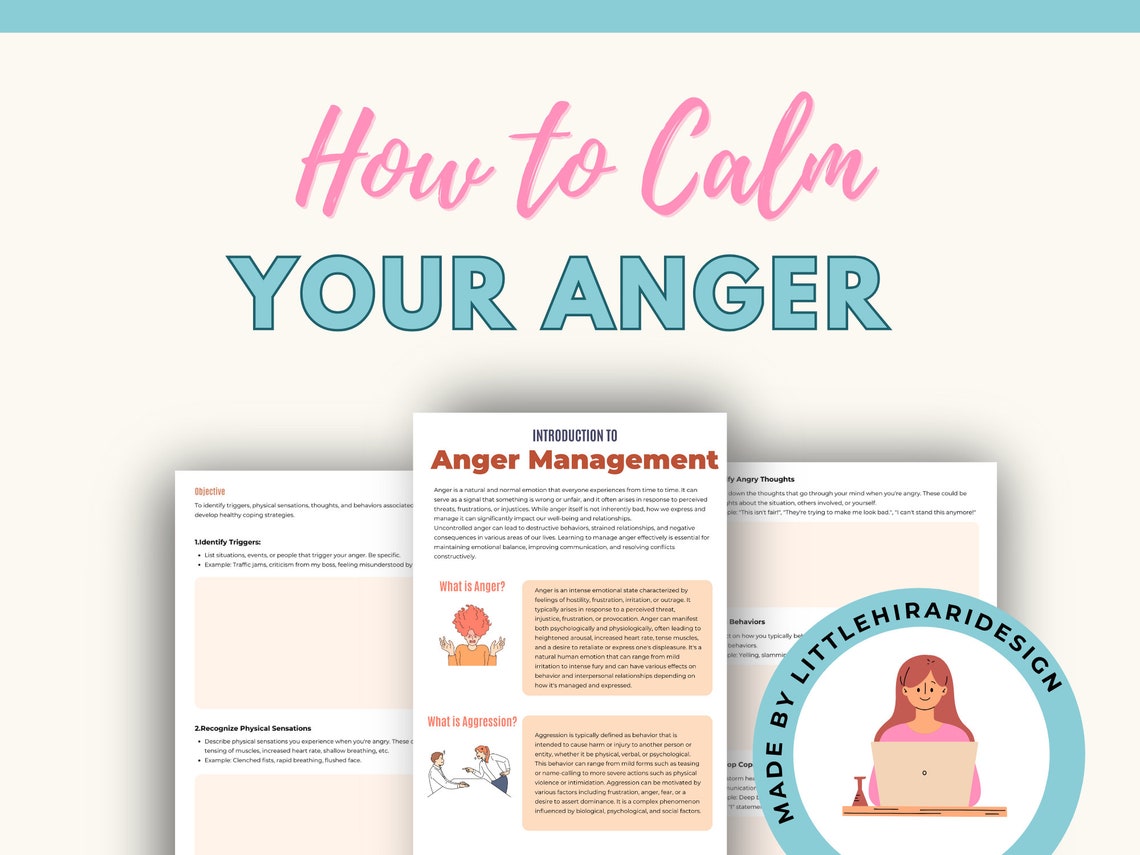 Anger Management Skills Worksheets, the Cycle of Anger, Anger Iceberg ...