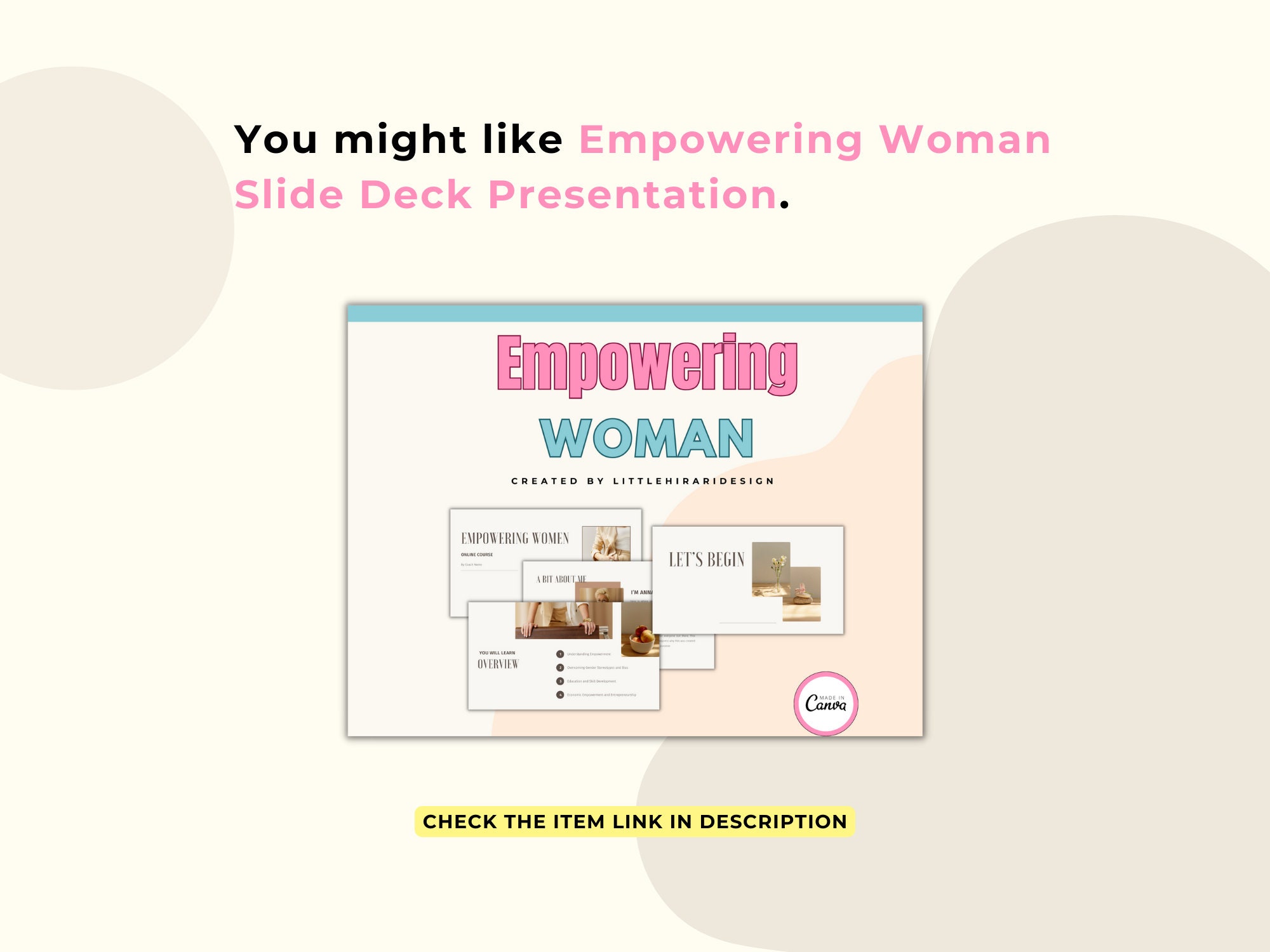 Women Empowerment Canva Workbook, Gender Equality, Done for You ...