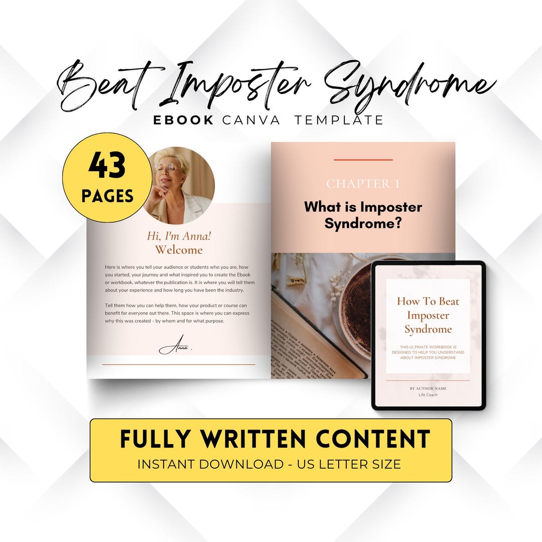 Overcome Imposter Syndrome Coach Workbook, Self Sabotage, Growth ...